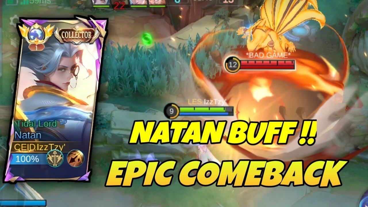 NATAN TOP GLOBAL GAMEPLAY - NATAN BUFF EPIC COMEBACK - BEST BUILD AND ...