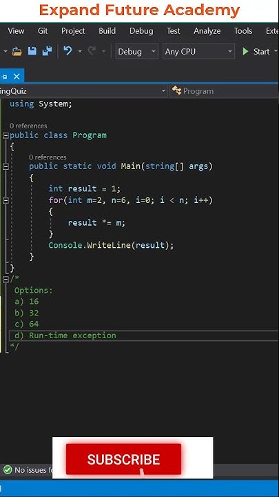 Programming Quiz Questions - Q51 - Expand Future Academy #Shorts #Programming - YouTube