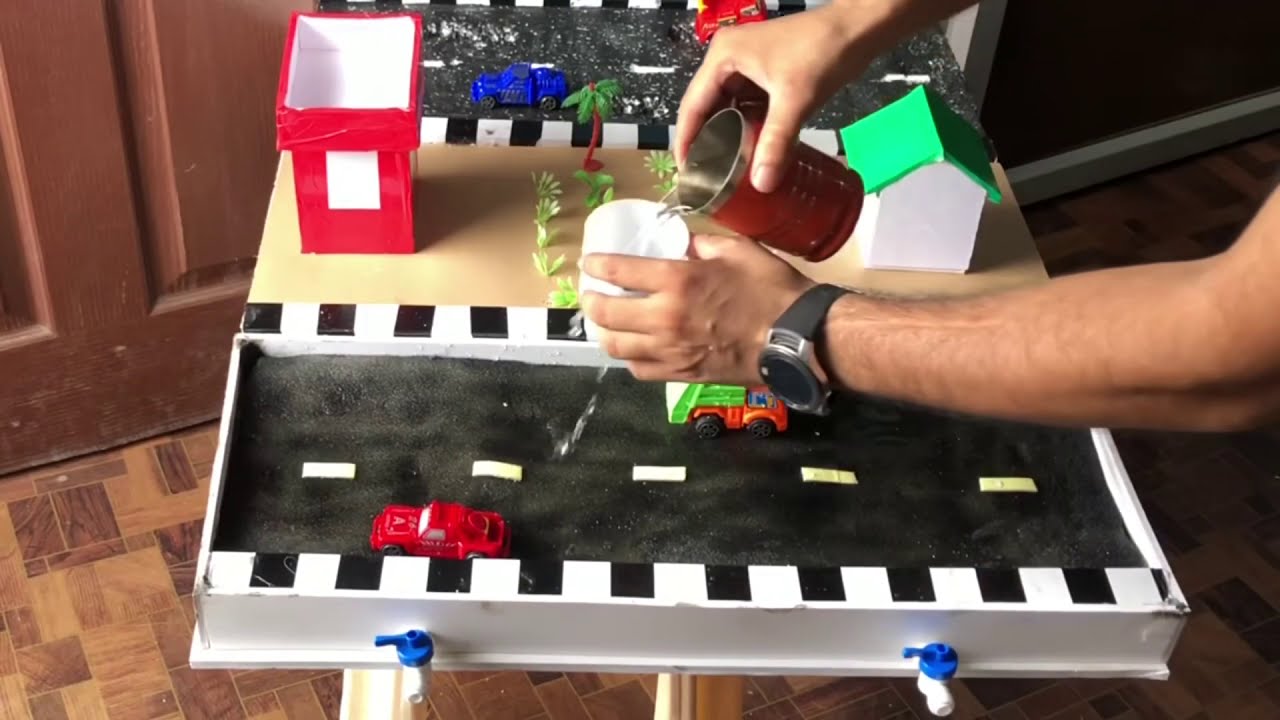 how to make water soaking road project - YouTube