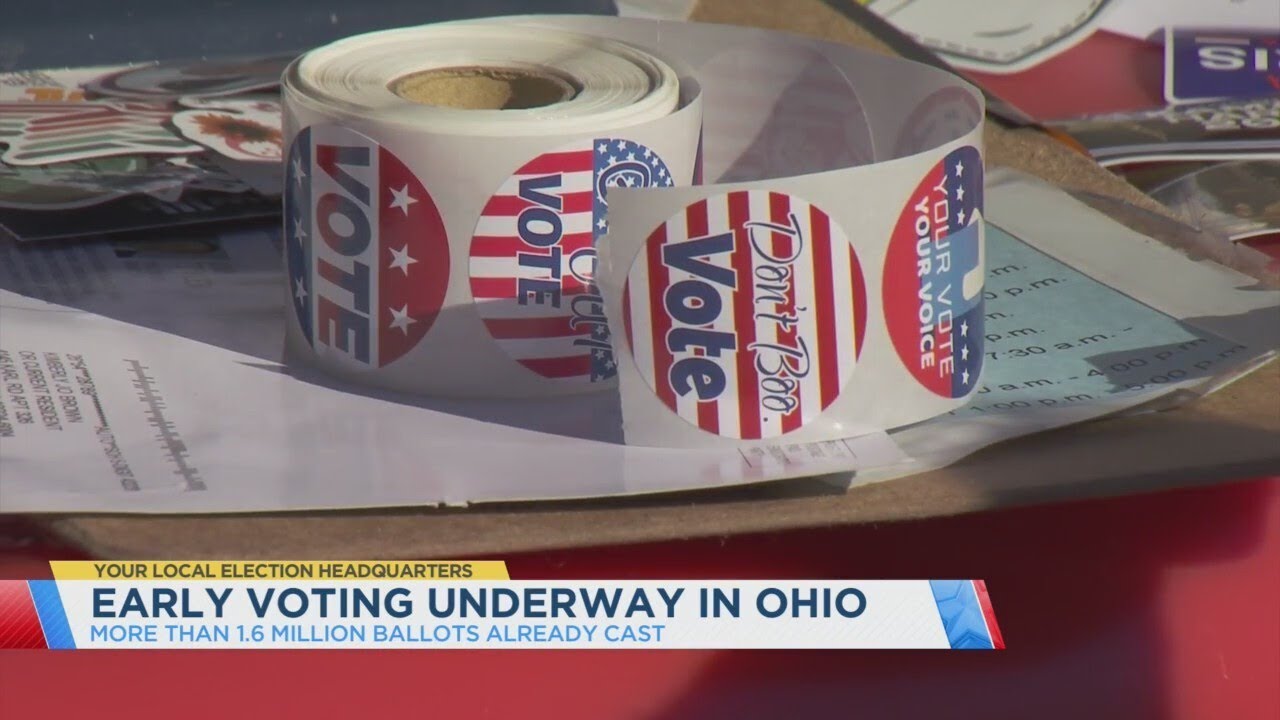 Early voting in Ohio on track to beat record turnout - YouTube