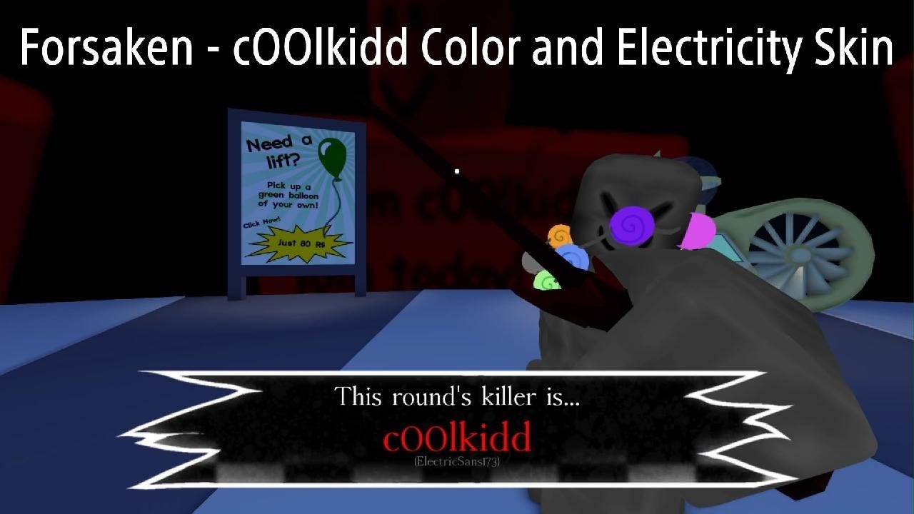 Roblox Forsaken - cOOlkidd Color and Electricity Skin Gameplay - YouTube