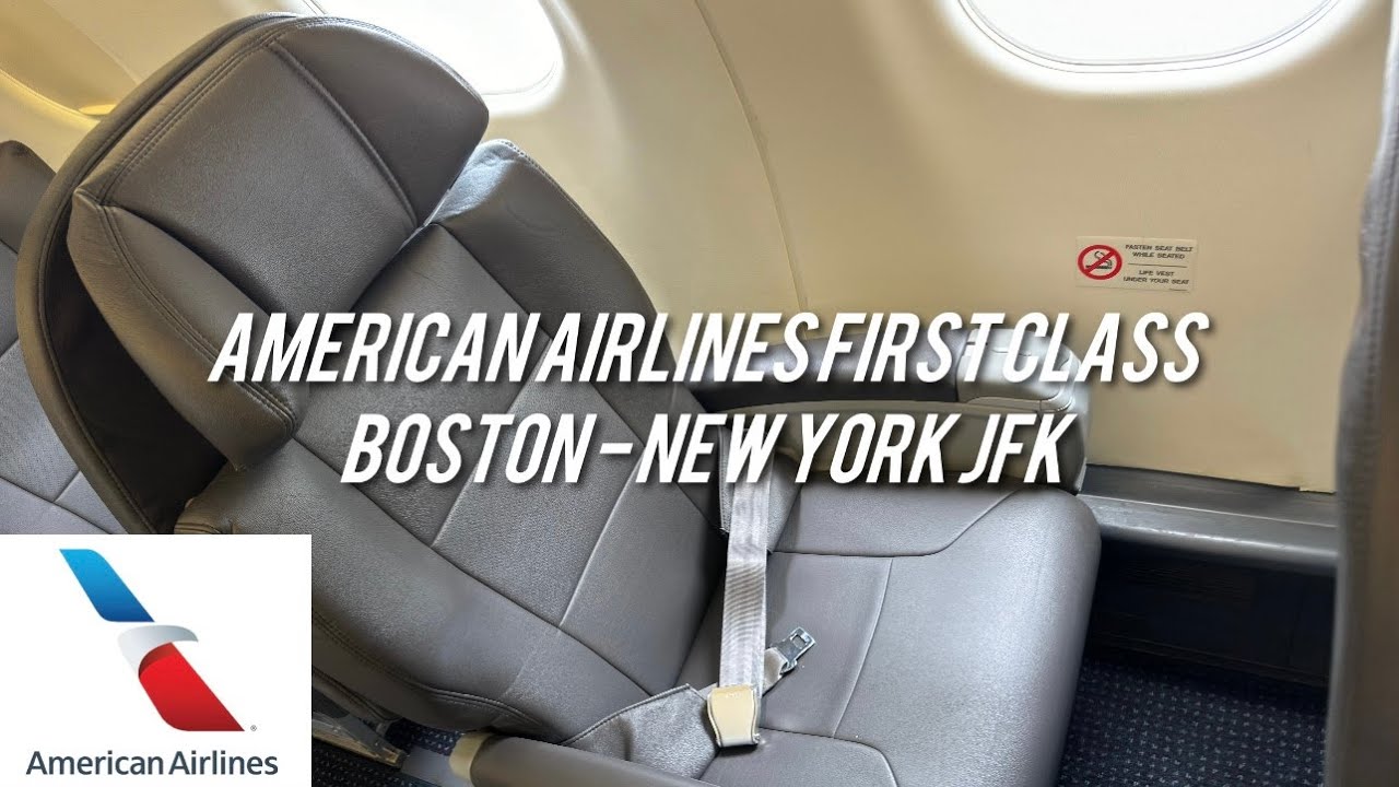 American Airlines E175 First Class Review: Boston To New York JFK - YouTube