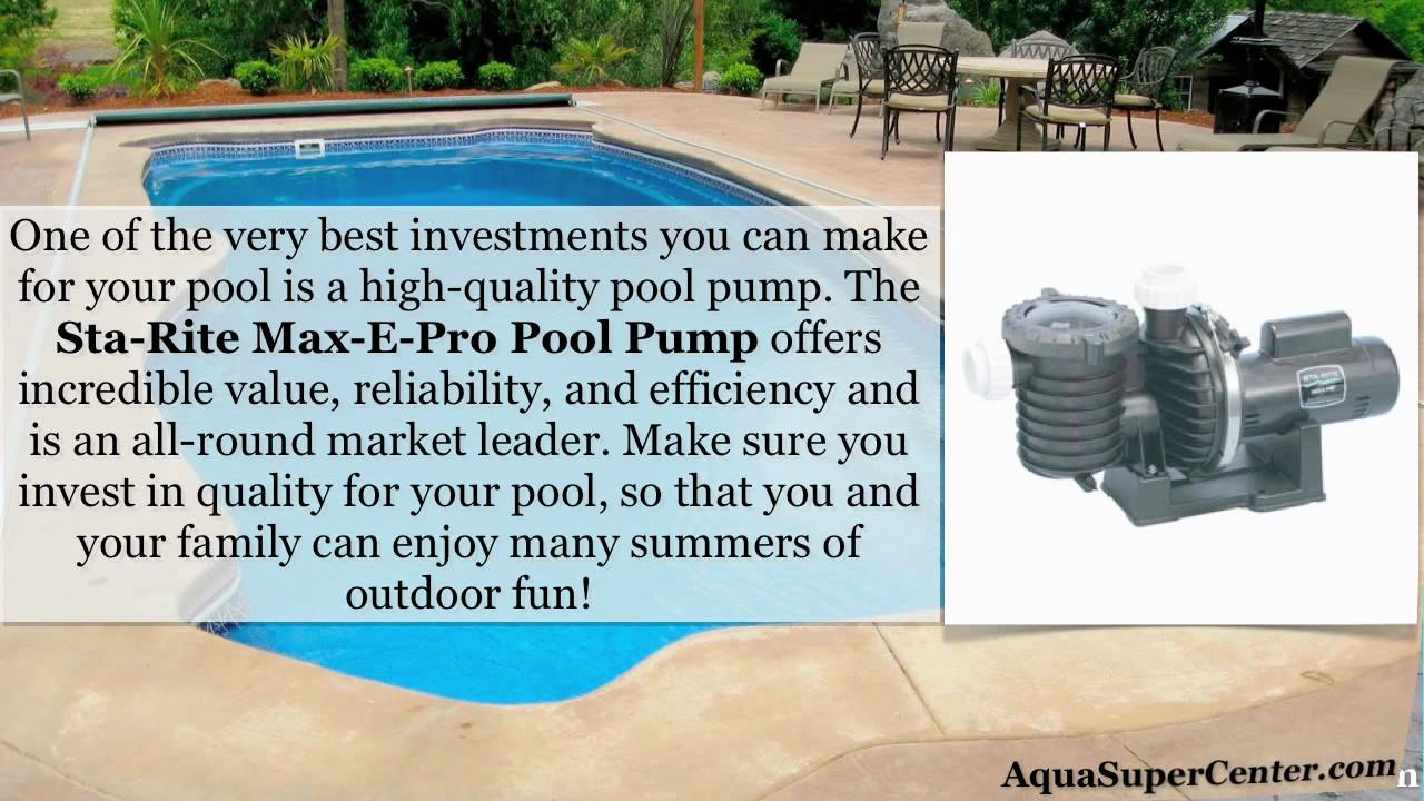 Sta-Rite Max-E-Pro Pool Pumps Review - YouTube