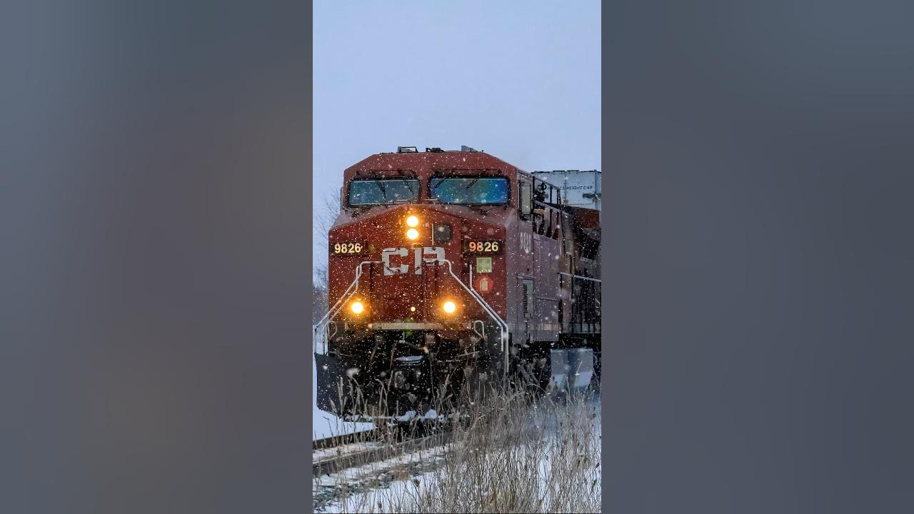 CP GE AC4400CW 9826 Leeds CPKC train 106 southbound and the approach to Bolton ON [2/11/2025] # ...