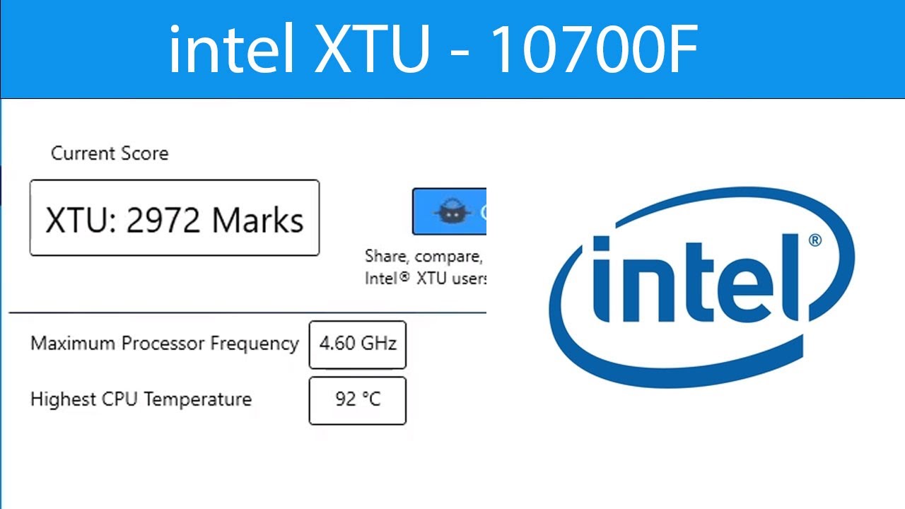 i7 10700F with unlocked power limits benchmark Intel XTU - YouTube