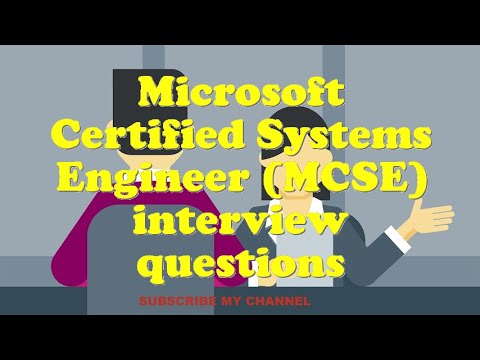 Microsoft Certified Systems Engineer (MCSE) interview questions - YouTube