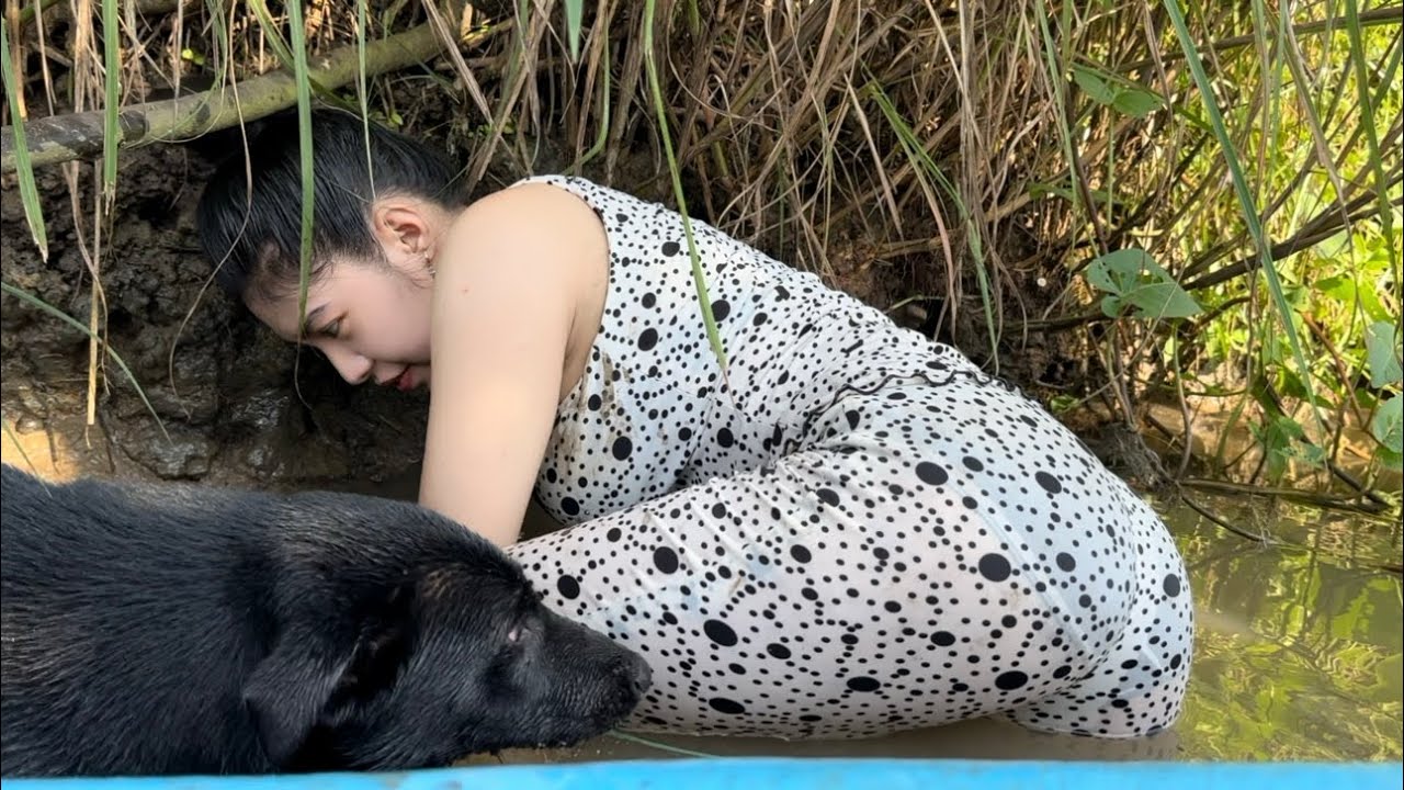 Single mother and her dog go fishing - YouTube
