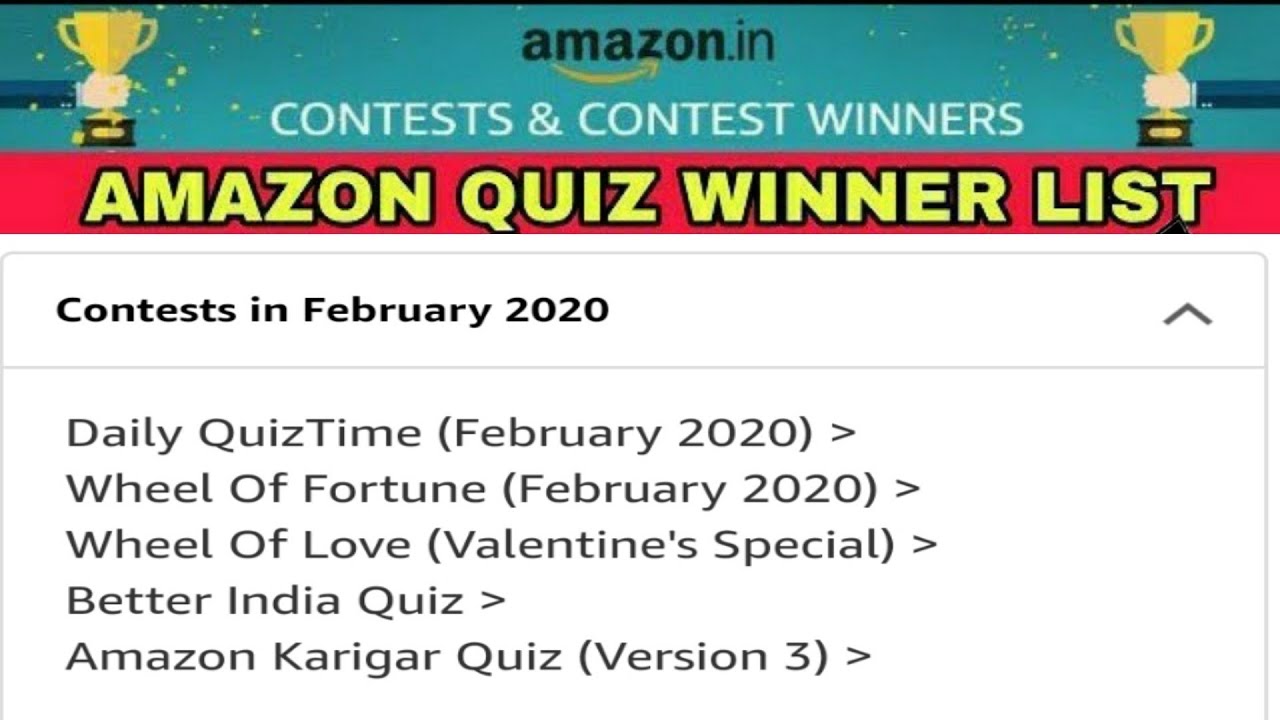 February Amazon Winner List Kaise Dekhe | How To Check Amazon Winner ...