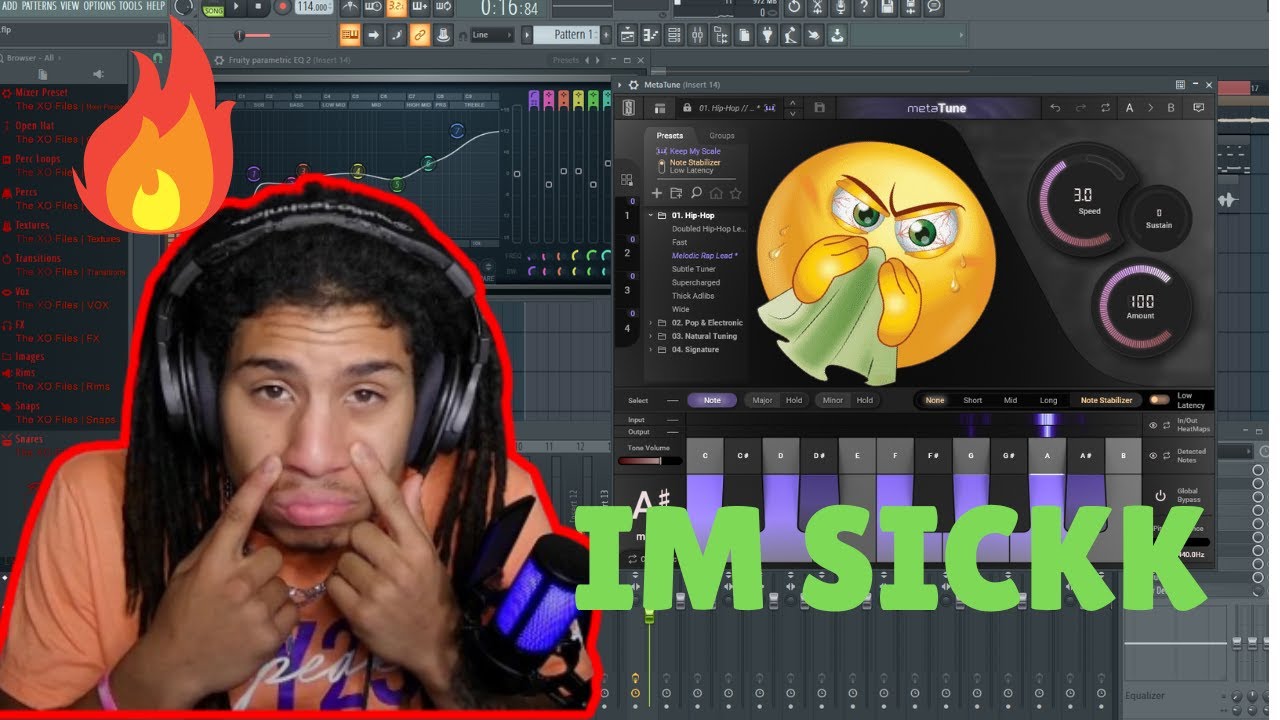 IM SICK!! BUT IM STILL RAPPING ON MY OWN FL BEAT (PART2) - YouTube