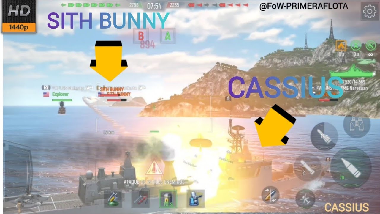 ⚓Force of Warships⚓🔥SITH BUNNY 🆚 CASSIUS🔥[ FULL BATTLE ] - BATALLA ...