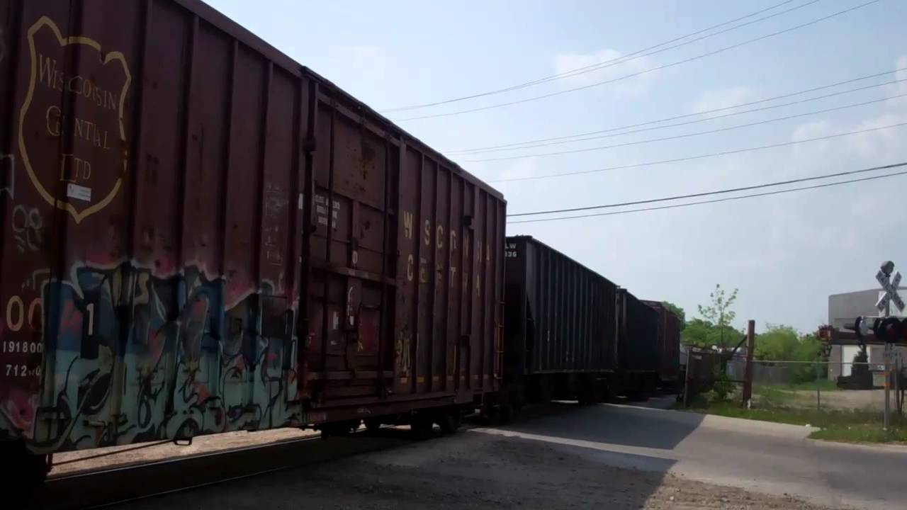 WSOR EMD GP38-2 3809 GP-7 702 MP15AC Bandit 1502 Manifest Freight T ...