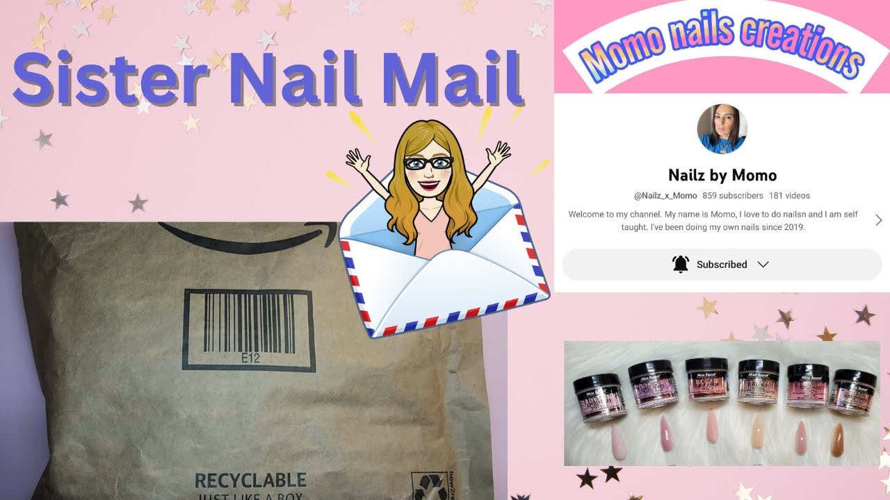 Sister Nail Mail from @nailzbymomo l Swatches l @miasecret_usa Acrylic Powders - YouTube