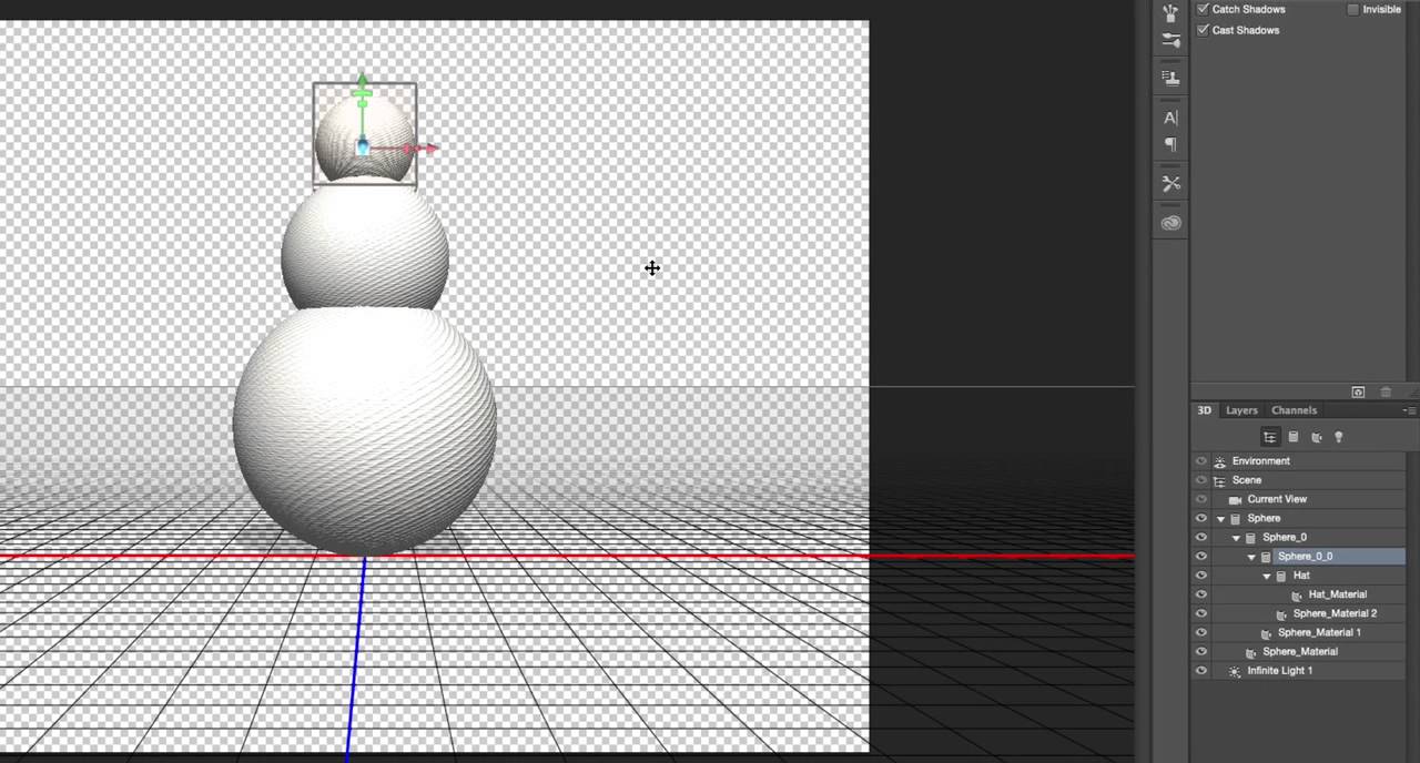Snowman in Photoshop 3D - YouTube
