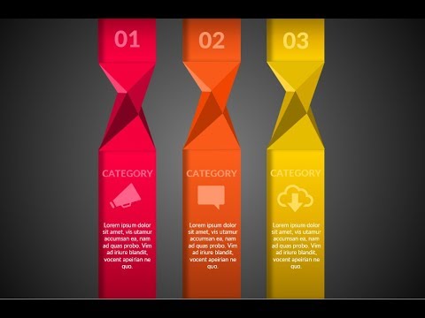 How to create ribbon infographic in Microsoft PowerPoint. PPT tricks. - YouTube