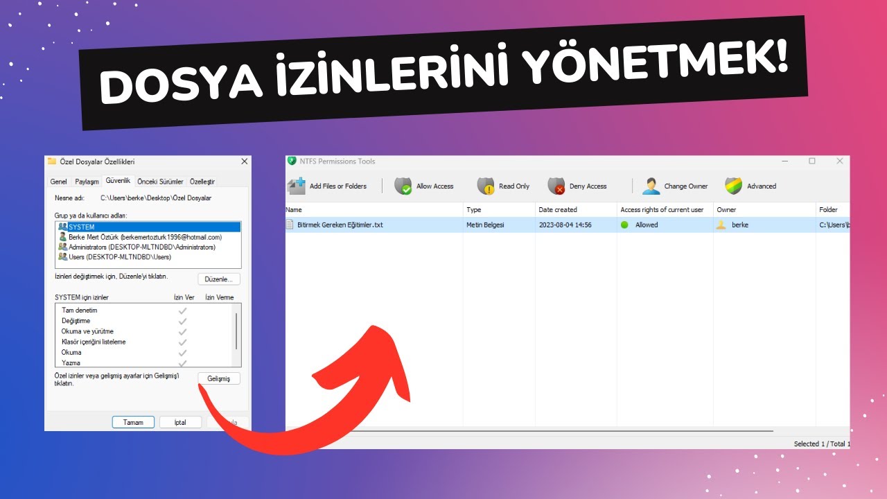 Dosya ve Klasör Erişim İznini Kısıtlama Programı! | Faydalı Uygulamalar - YouTube