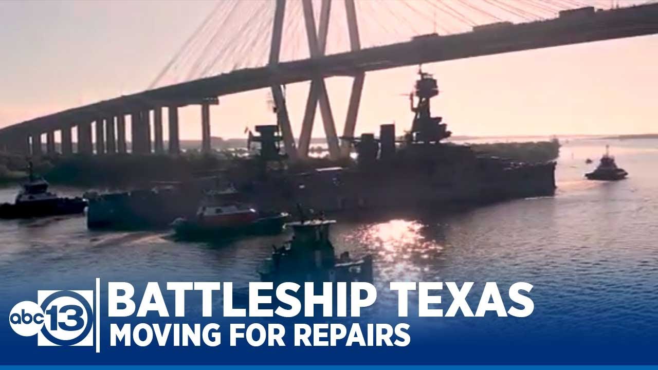 Historic Battleship Texas Moving To Galveston For Repairs Youtube