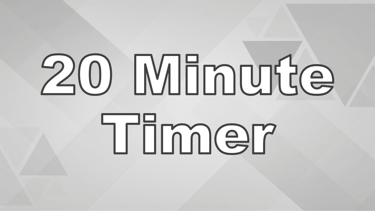 20 Minute Timer - Simple Timer - Calm Ending Chime Notification ...