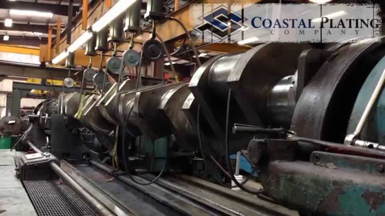 Clark TCVC-20M Industrial Crankshaft Repair - Chrome Plating - YouTube