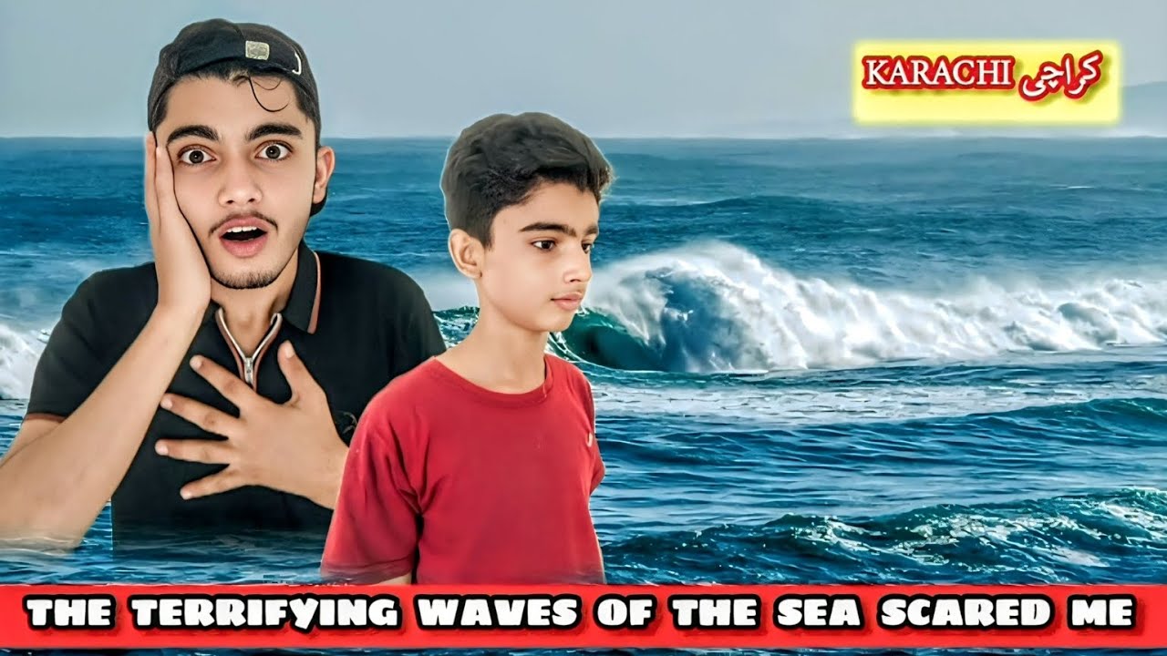 The terrifying waves of the sea scared me || Karachi - YouTube