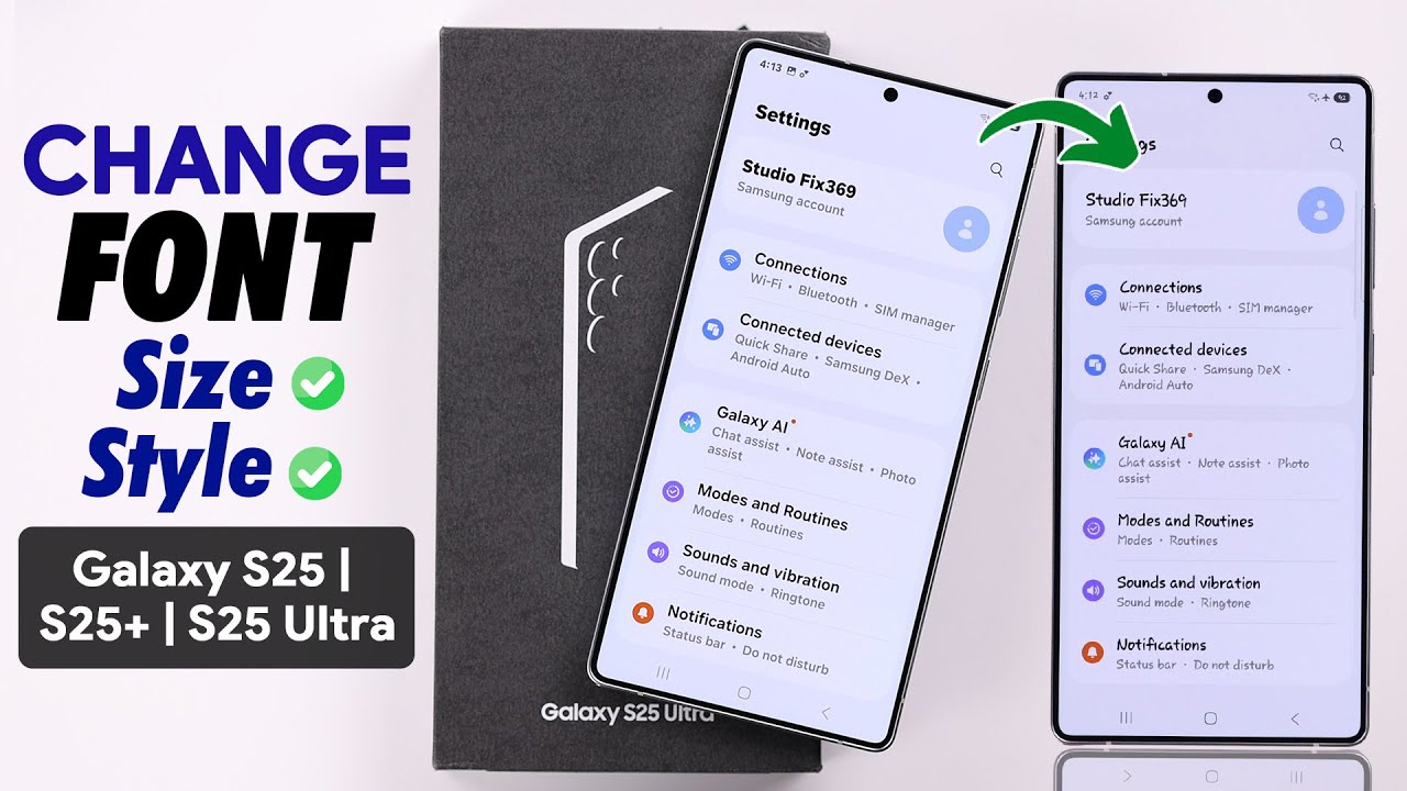 Galaxy S25 Ultra/S25+: How To Change Font Style On Samsung! - YouTube