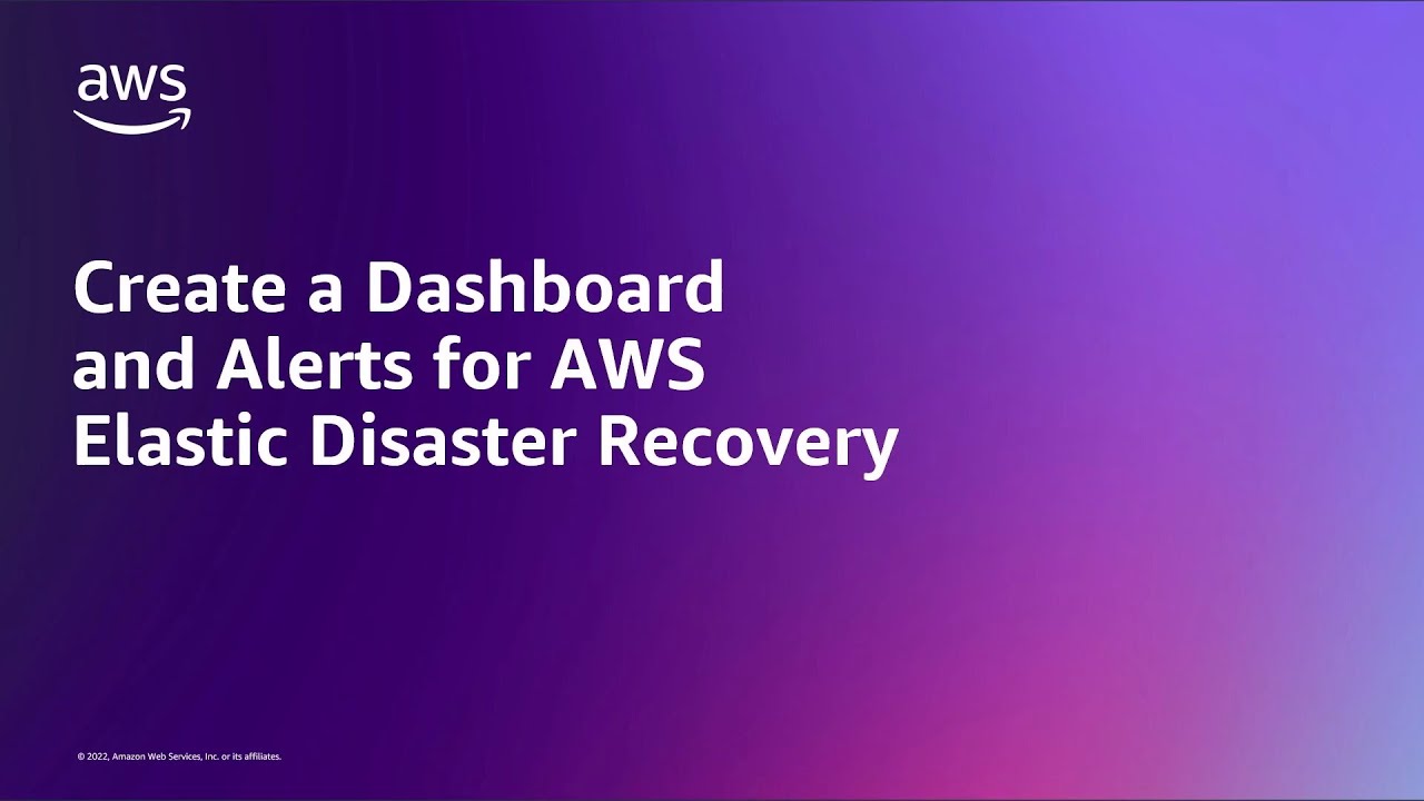 Create a Dashboard and Alerts for AWS Elastic Disaster Recovery ...