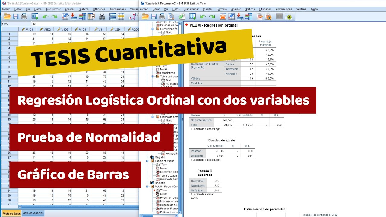 REGRESIÓN LOGÍSTICA ORDINAL, SPSS ESTADÍSTICA PARA TESIS DE PREGRADO ...
