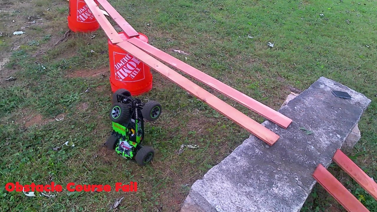 Enoze RC Car Obstacle Course 2 Fail - YouTube