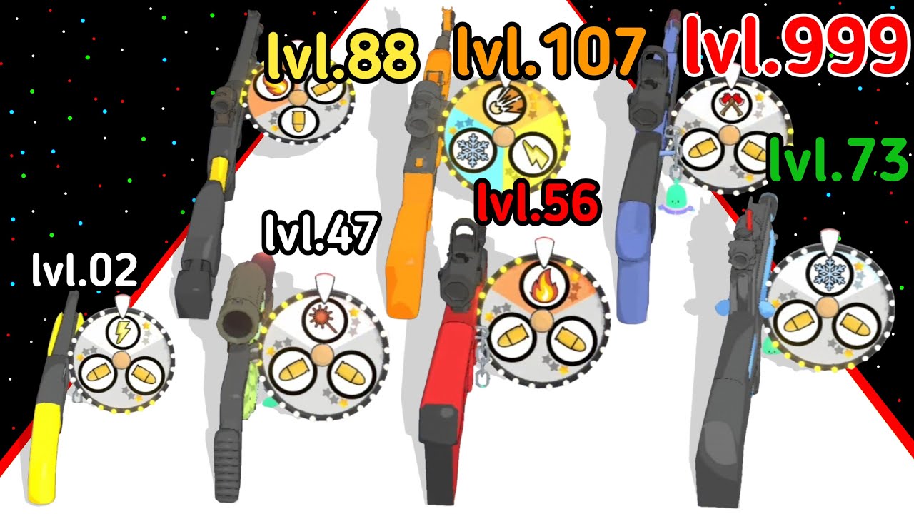 (2024) Gun Run Spin And Shoot Level Up Gun Max Level 3D Gameplay (New ...