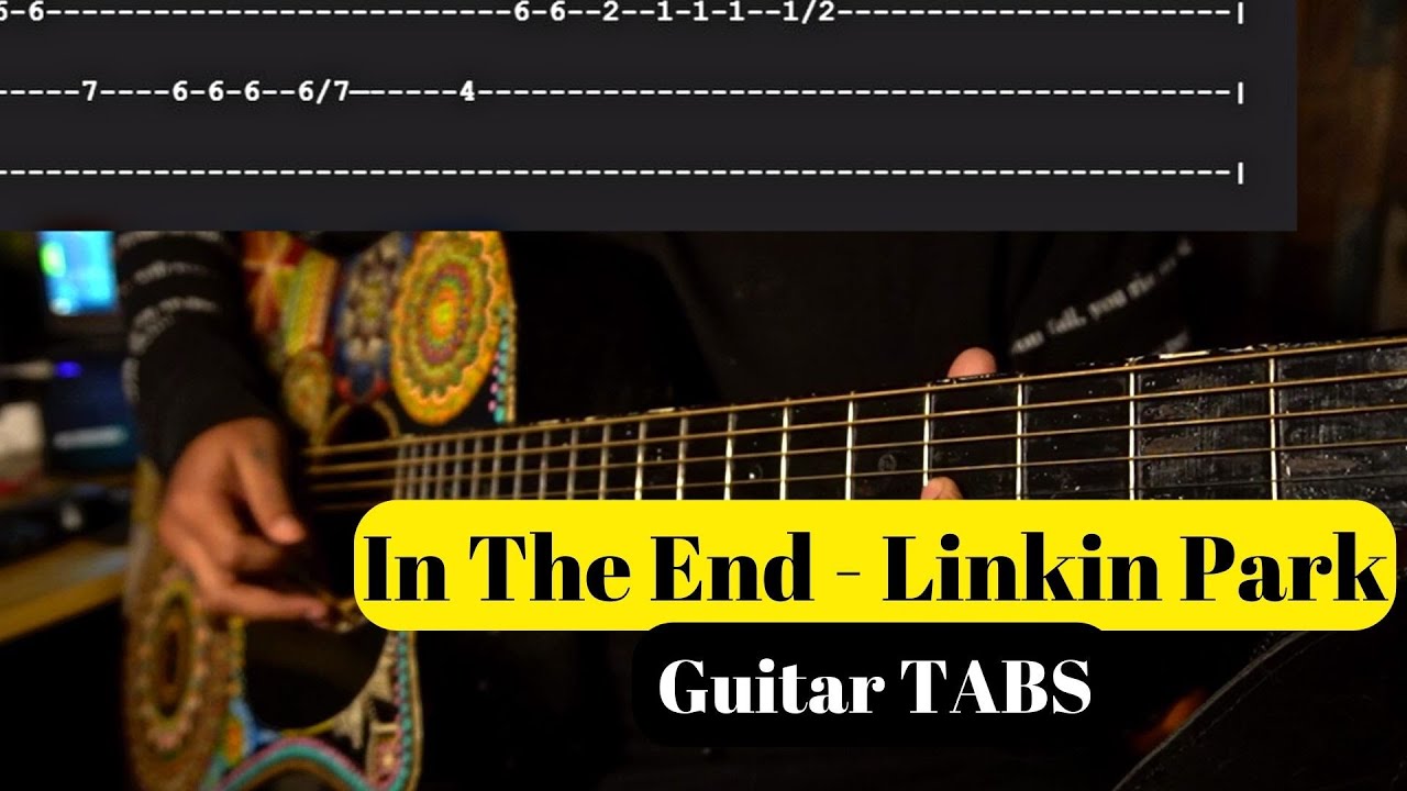 In the End - Linkin Park Guitar Intro - Tabs for Beginners with ...