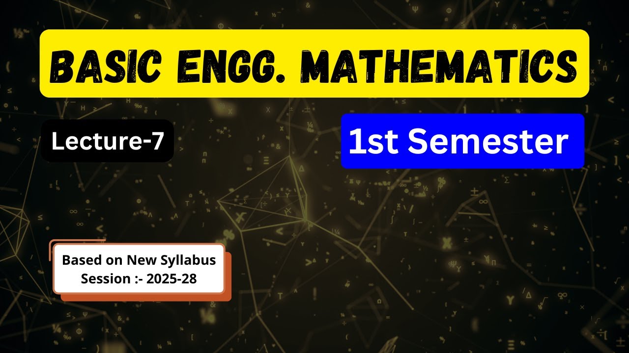 Polytechnic 1st Semester Basic Engineering Math [Matrix (L-8) ] || Math 1st Semester SBTE Bihar ...