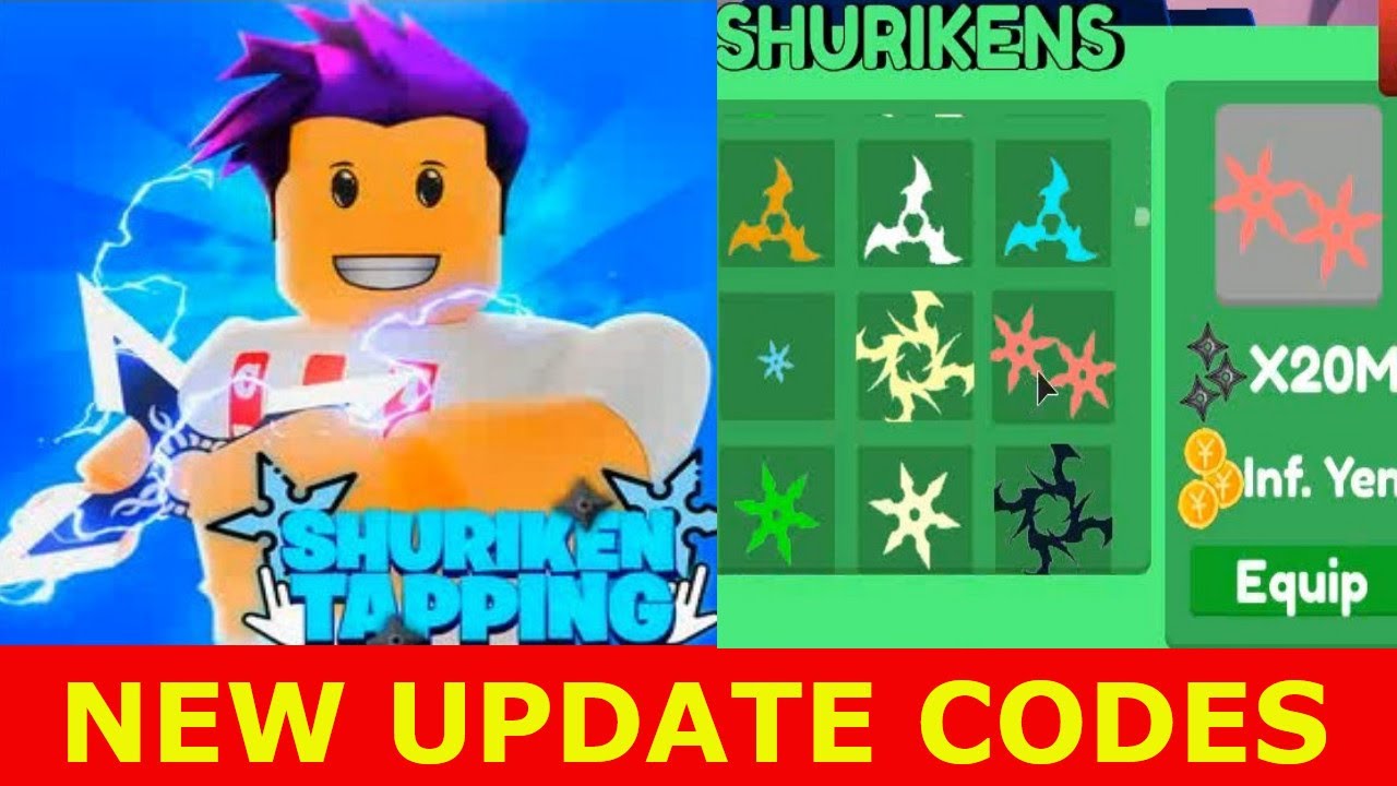 NEW UPDATE CODES [HYPER XMASTER!] NEW Shuriken! Shuriken Tapping ROBLOX - YouTube