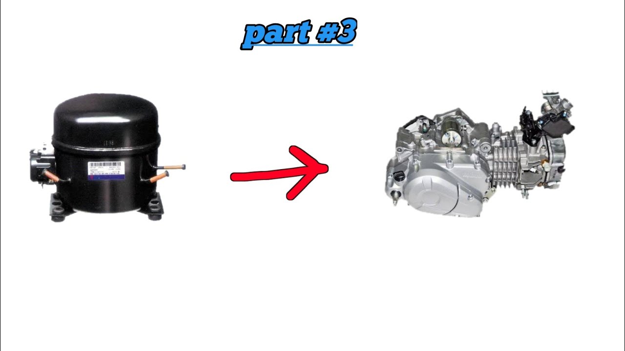 part #3 new project mini gasolin engine 4-Strok from refrigerator # ...