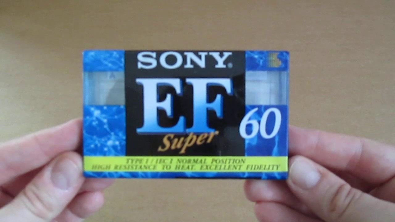 Sony Super EF 60 unwrapping of moldy audio cassette tape - YouTube