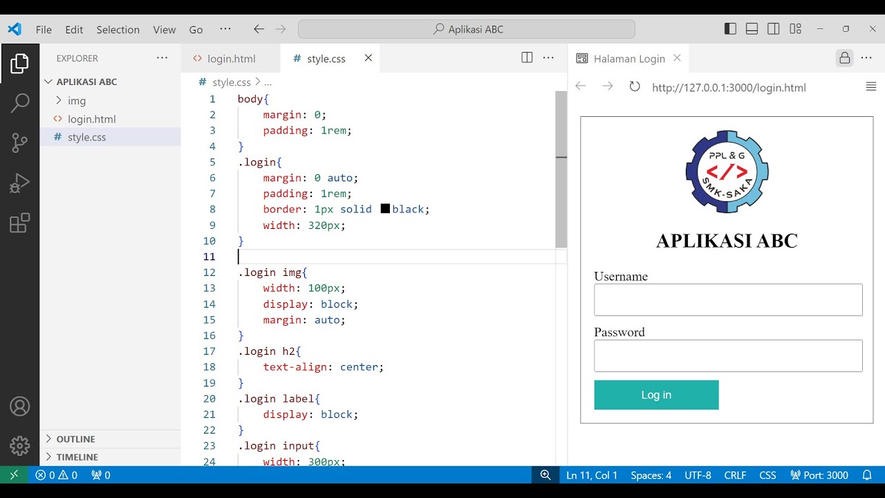 Halaman Login HTML CSS - YouTube