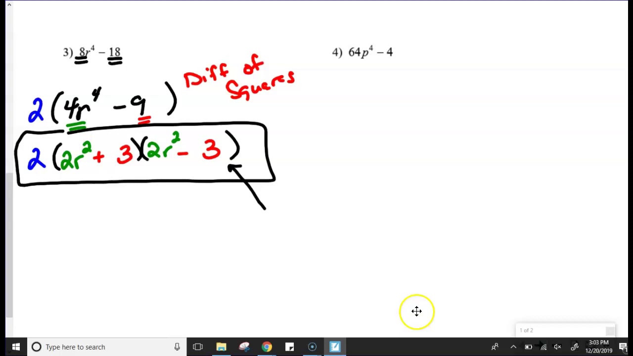 REMEDIATION - Advanced Factoring Alg 2 - YouTube