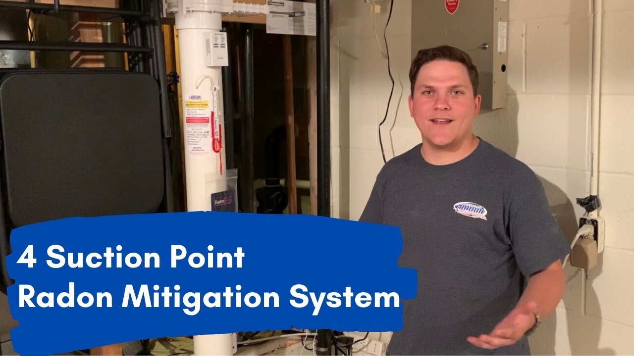 Four Suction Point Radon Mitigation System | From 5.7 to 0.3 pCi/L ...