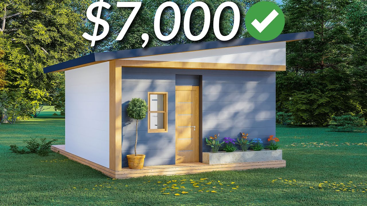 (5x5 Meters) 1 Bedroom Small House Tour | Small Tiny Cabin House Design ...