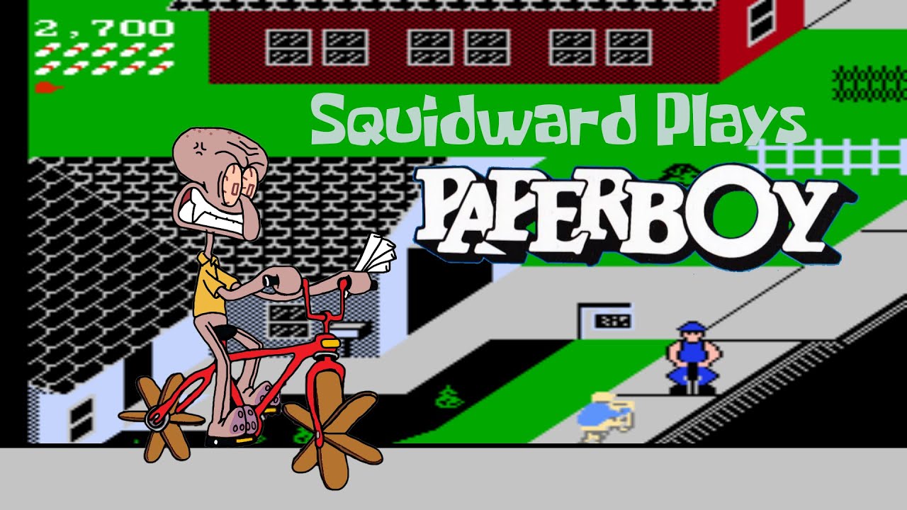 Squidward Plays Paperboy - Retro Special - YouTube