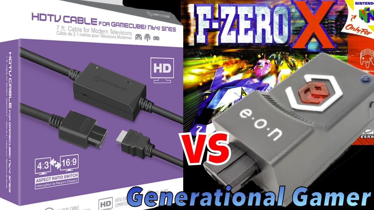 Hyperkin Nintendo HDMI Cable vs EON Super 64 - Featuring F-Zero X (N64 ...