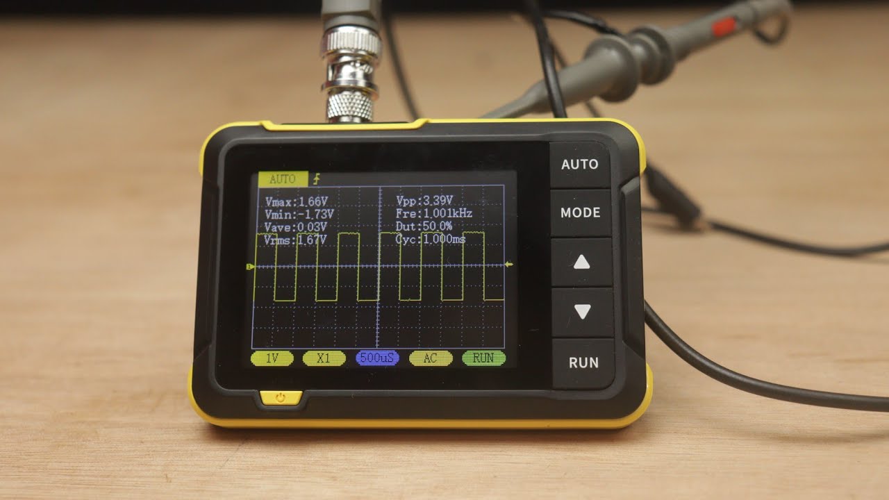 Pocket size mini oscilloscope review | FNIRSI DSO152 - YouTube