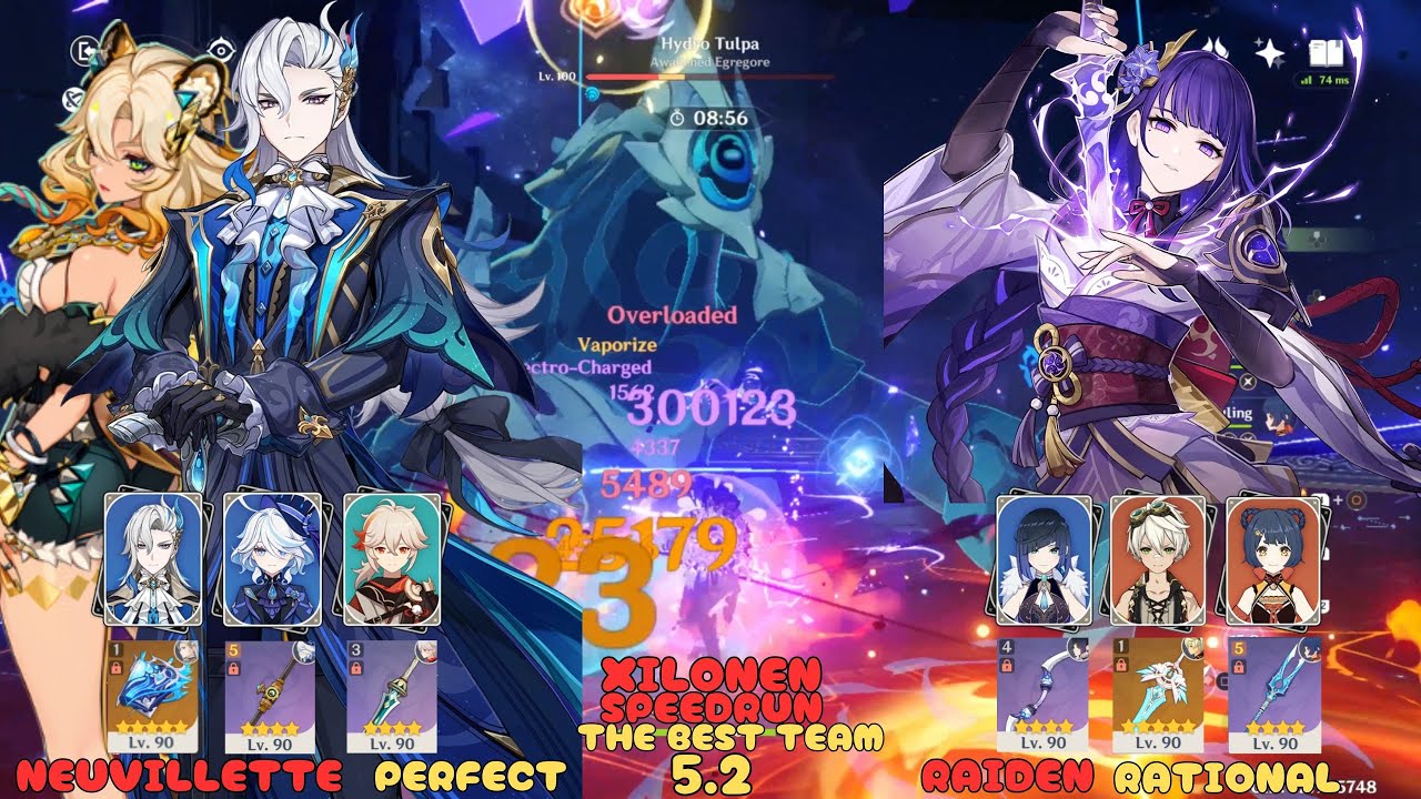 NEW ABYSS 5.2 Neuvillette Perfect Team & Raiden Rational/ ABYSS 5.2 ...