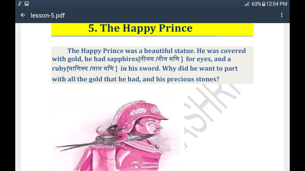 CBSE CLASS 9TH LESSON-5 ''THE HAPPY PRINCE''FULL EXPLANATION IN HINDI ...