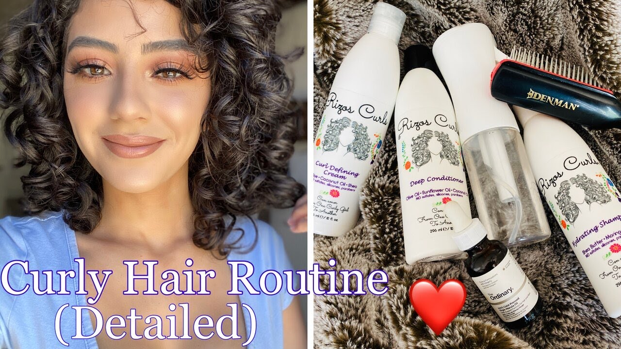 Curly Hair Routine (Detailed) - YouTube