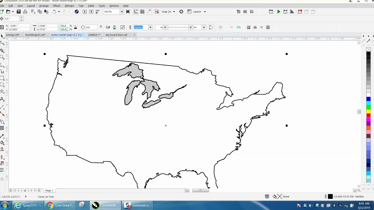 Corel Draw Tips & Tricks World Map and now to engrave MORE info - YouTube