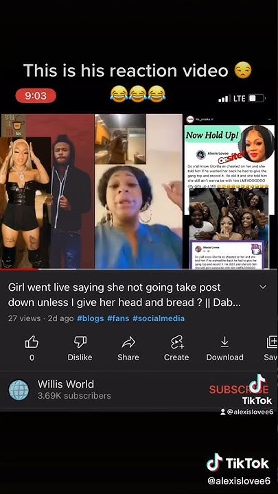 Tik Toker Alexis Love Exposes Glorilla And Dabesonearth Youtube