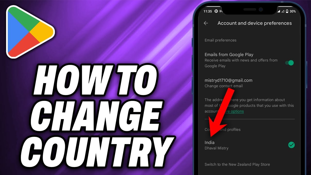 How To Change Country In Google Play Store - Quick Help - YouTube