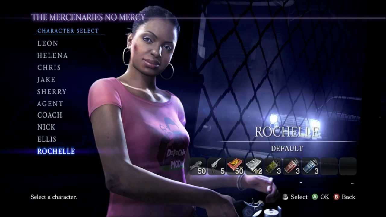 Resident Evil 6 character select screen No Mercy - YouTube