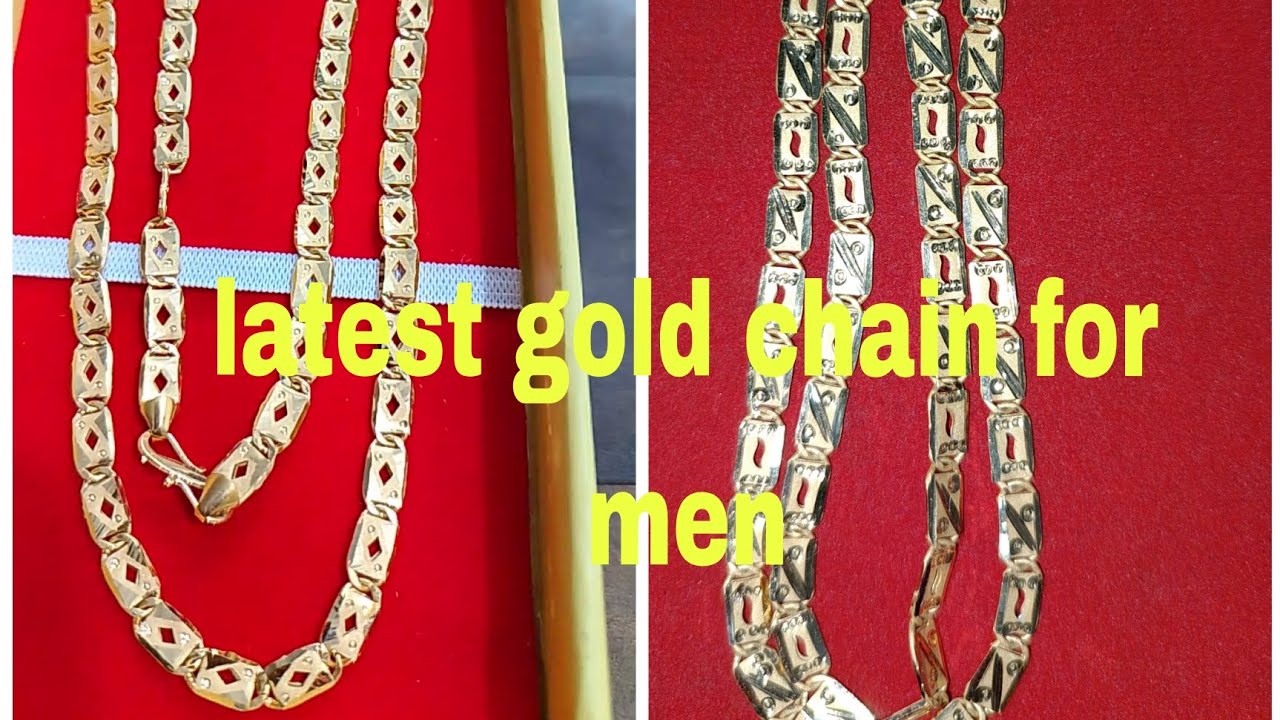 22k light wait gold chain for men! 916 holmark gold chain for men's!# ...