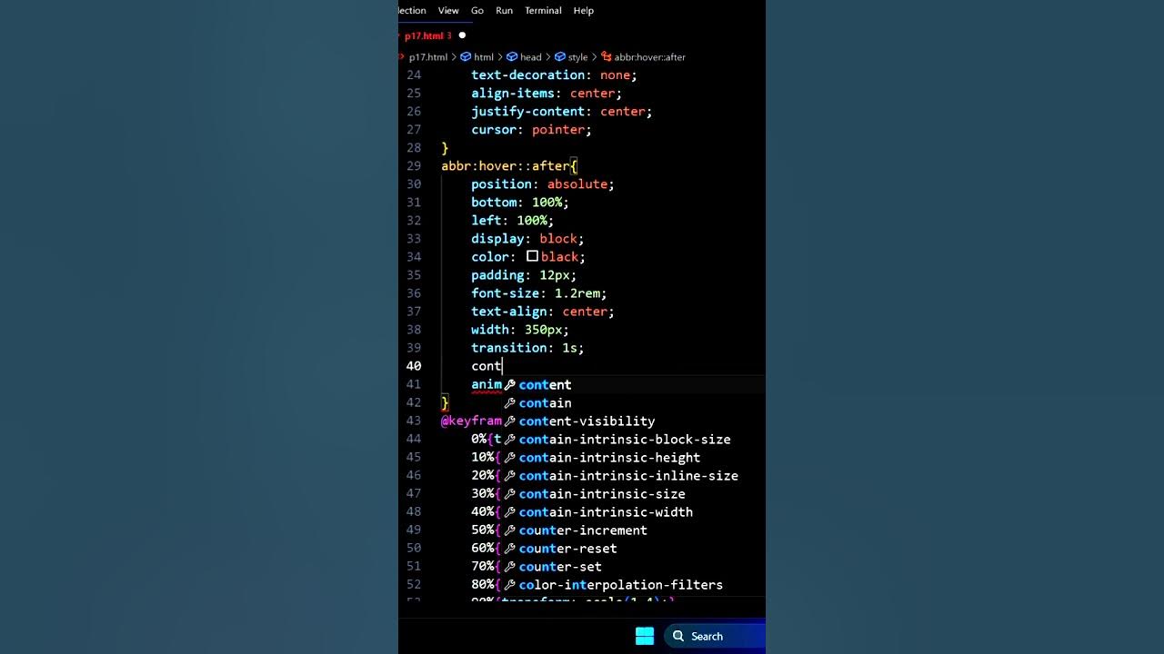 Abbr Tag Tutorial Html Css Youtube