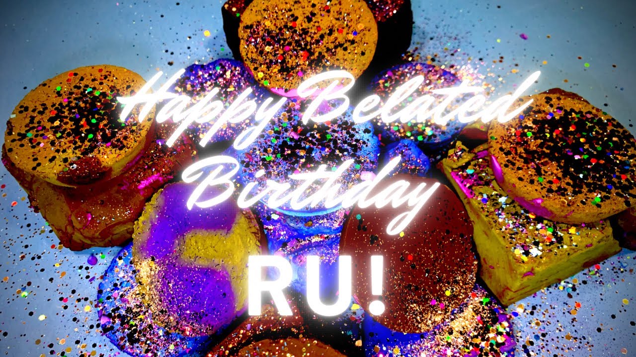💙💜🖤🪩Happy Belated Birthday Ru!🪩🖤💜💙 #asmr #glitter #reforms # ...